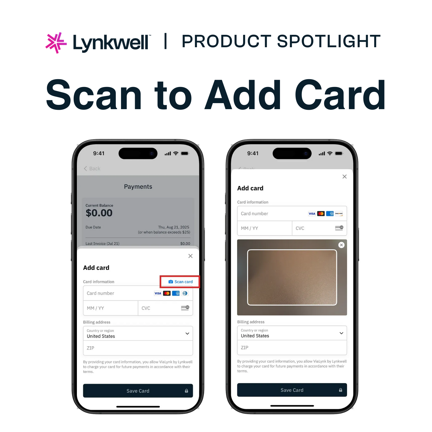 Scan to Add a Card - Lynkwell